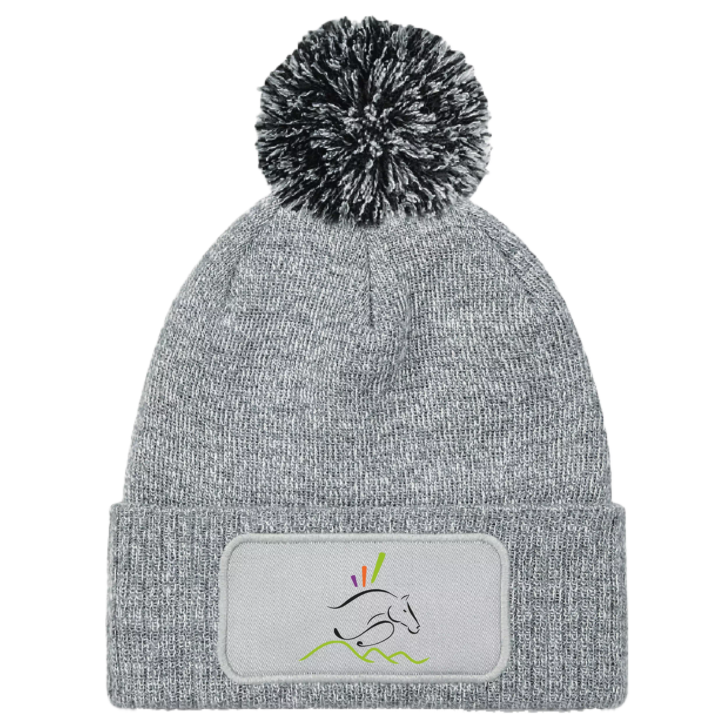 Bonnet doublé à pompom gris - Centre Equestre D’Yssingeaux - Mascotte ...